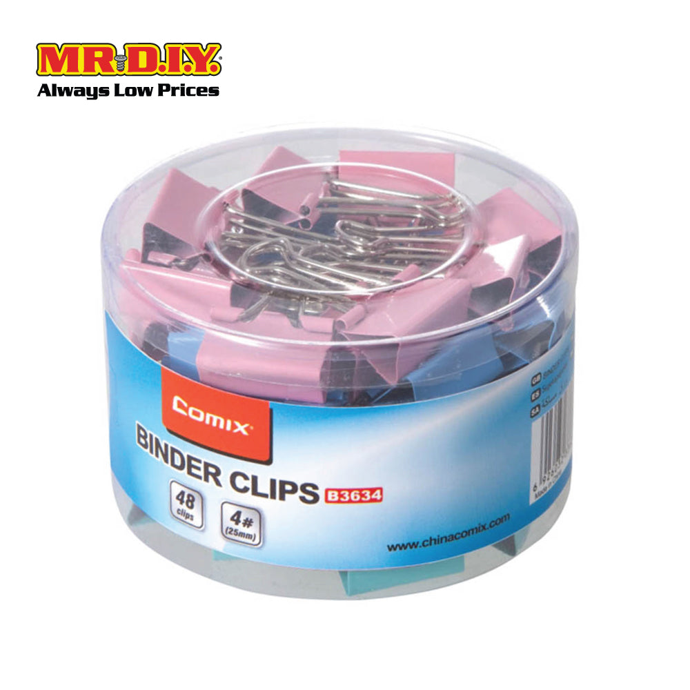 COMIX Color Binder Clip (48 pieces)(25mm) – MR. D.I.Y. ECOMMERCE (M ...