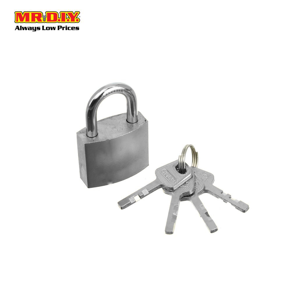 (MR.DIY) Stainless Steel Heavy-Duty Security Padlock Double Lock (50mm ...