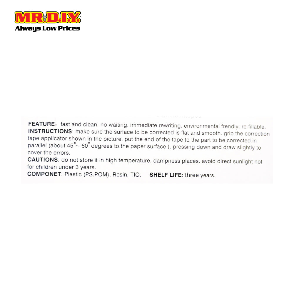 (MR.DIY) Affordable Jumbo Correction Tape - MR4965 Set (3pcs) – MR. D.I ...